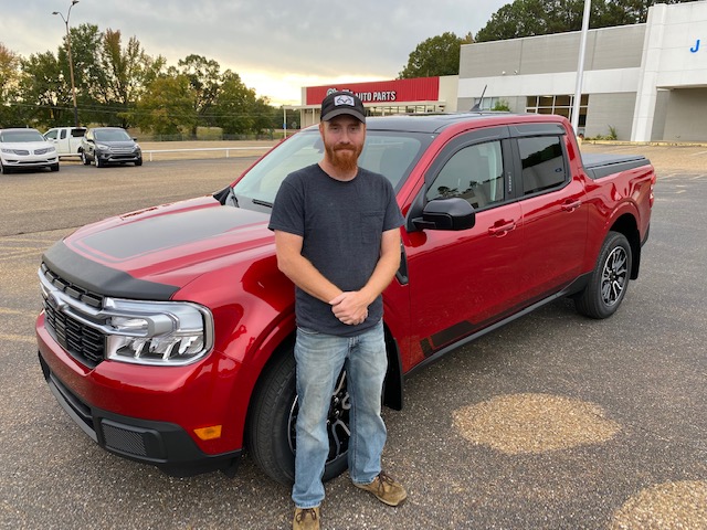 New-Truck-Customer-Alex-Woodfin-2022-Maroon-Maverick - Doug Lancaster Sales